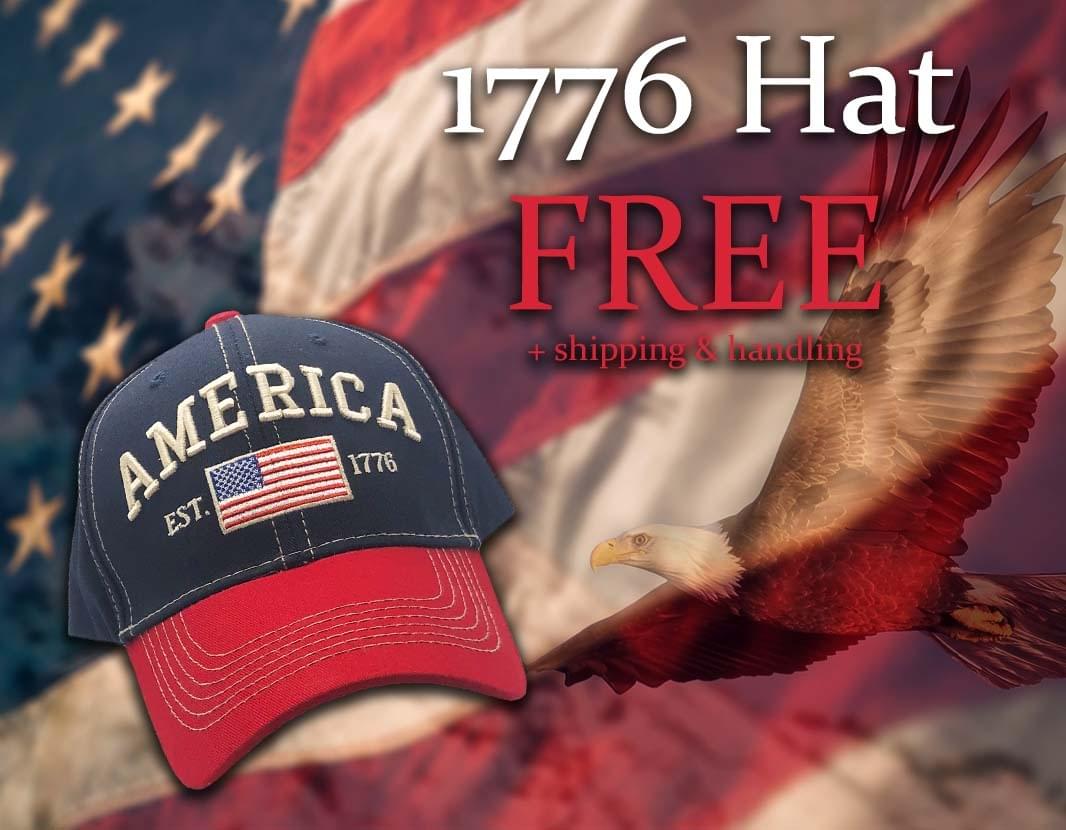 America 1776 Hat For FREE + Shipping & Handling