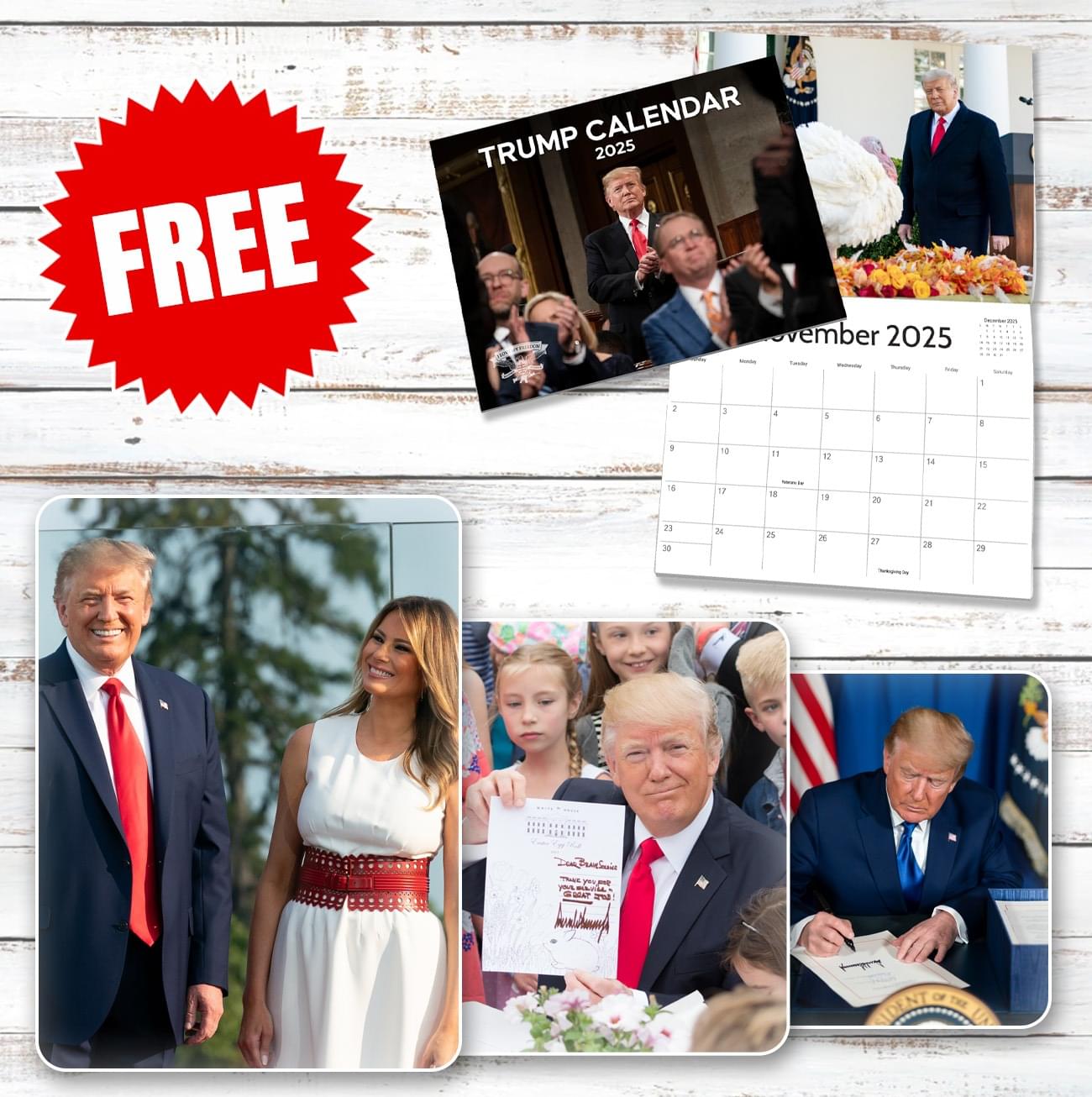 Trump Iconic White House Moments Calendar Order Form